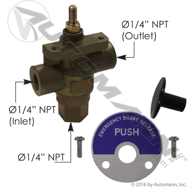 Automann 170.17600B Sealco Type Push Pull Valve | Universal Air Brake ...